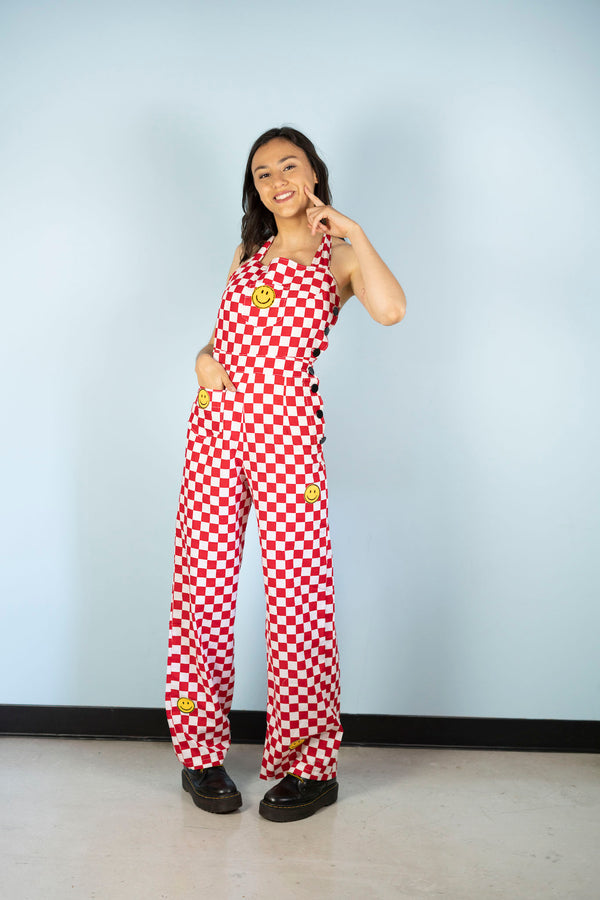 "SMILE! " Halter Overalls - Forgotten Saints LA